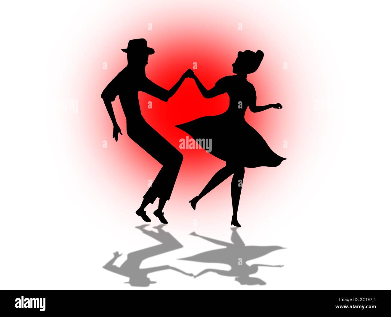 Swing Dance Couple Stock Photo - Alamy