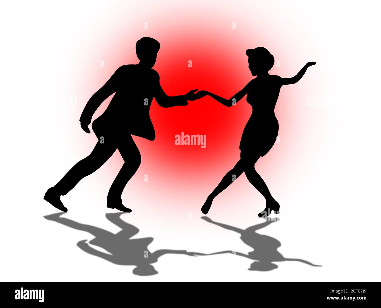 Swing Dance Couple Stock Photo - Alamy