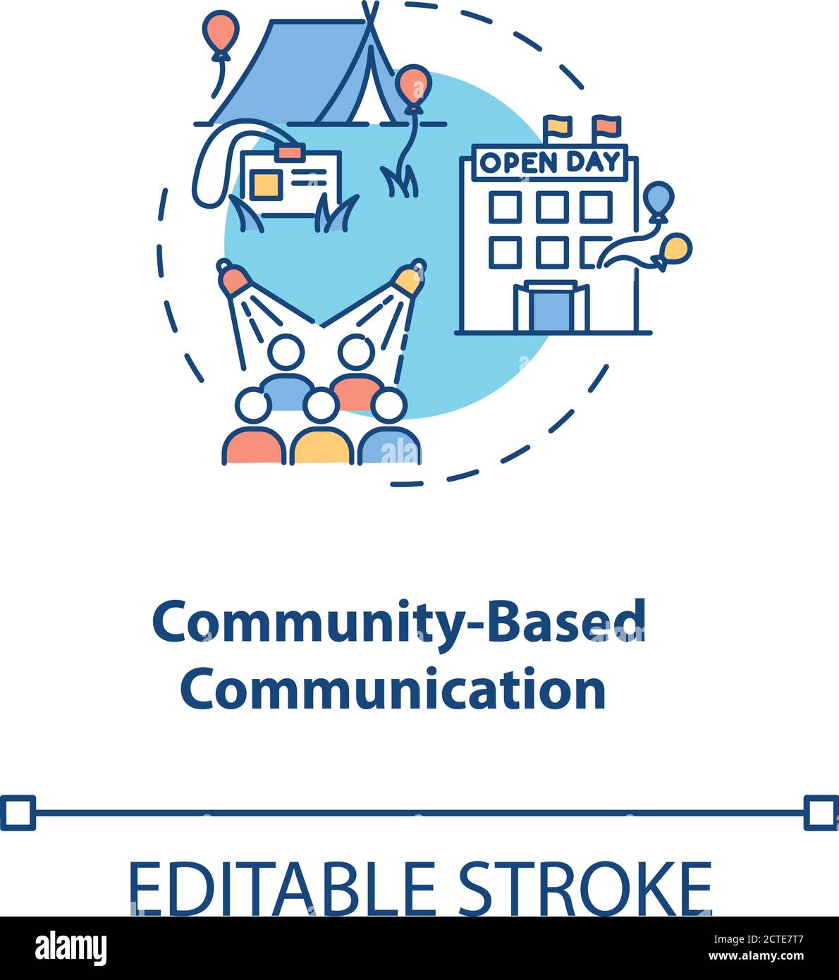 Community-based communication concept icon Stock Vector Image & Art - Alamy