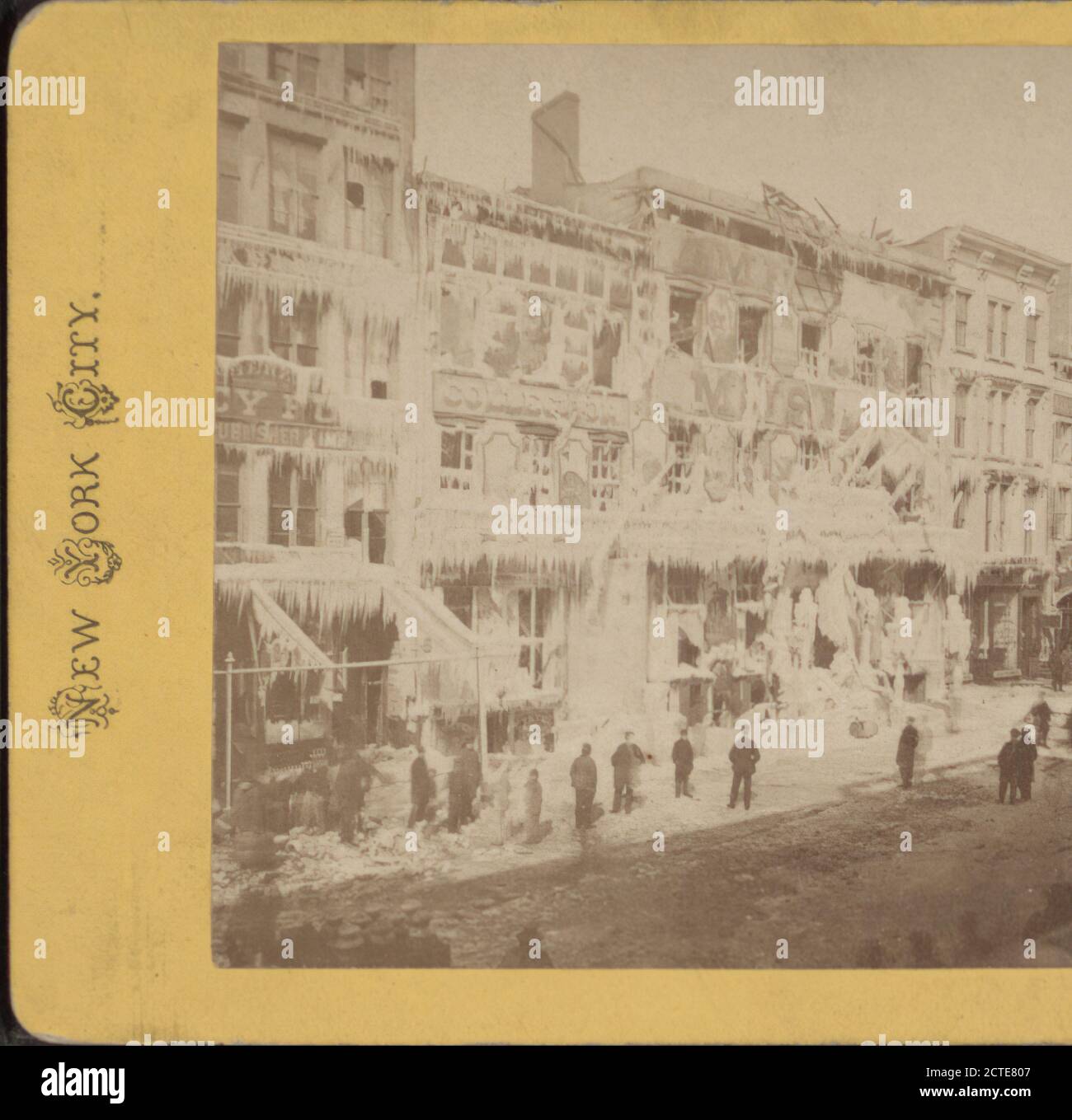 Barnum's Museum in ice. Fire 1868., New York (State), New York (N.Y ...