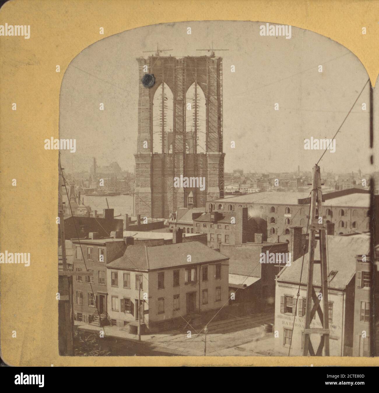 Brooklyn bridge construction hi-res stock photography and images - Alamy