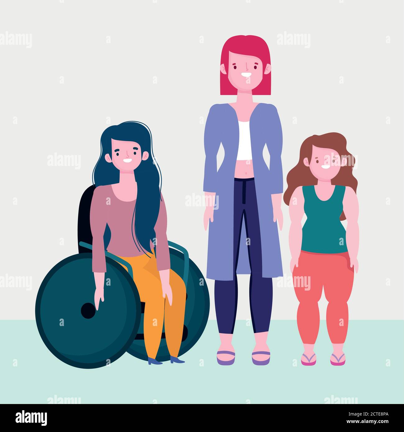 Short Women Height Cartoon