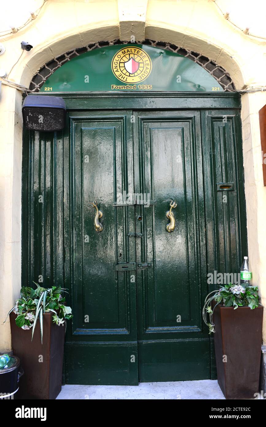 Traditional Maltese door in Valletta, Malta Stock Photo - Alamy