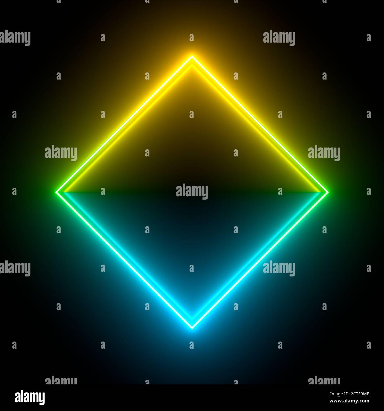 Multi-colored neon lamp on a black background. Halogen light. Simple ...