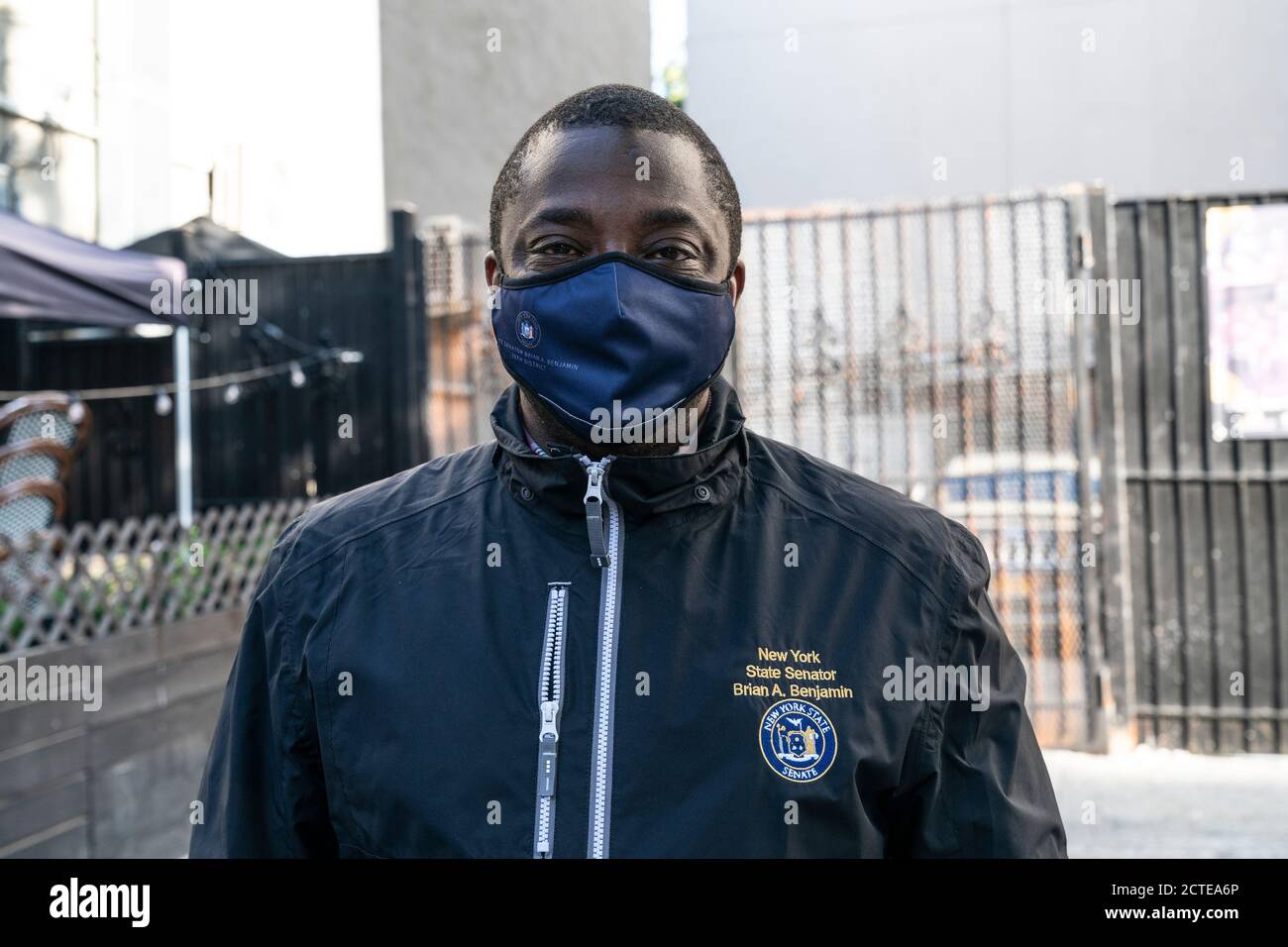 New York, NY - September 22, 2020: NYS Senator Brian Benjamin attends ...