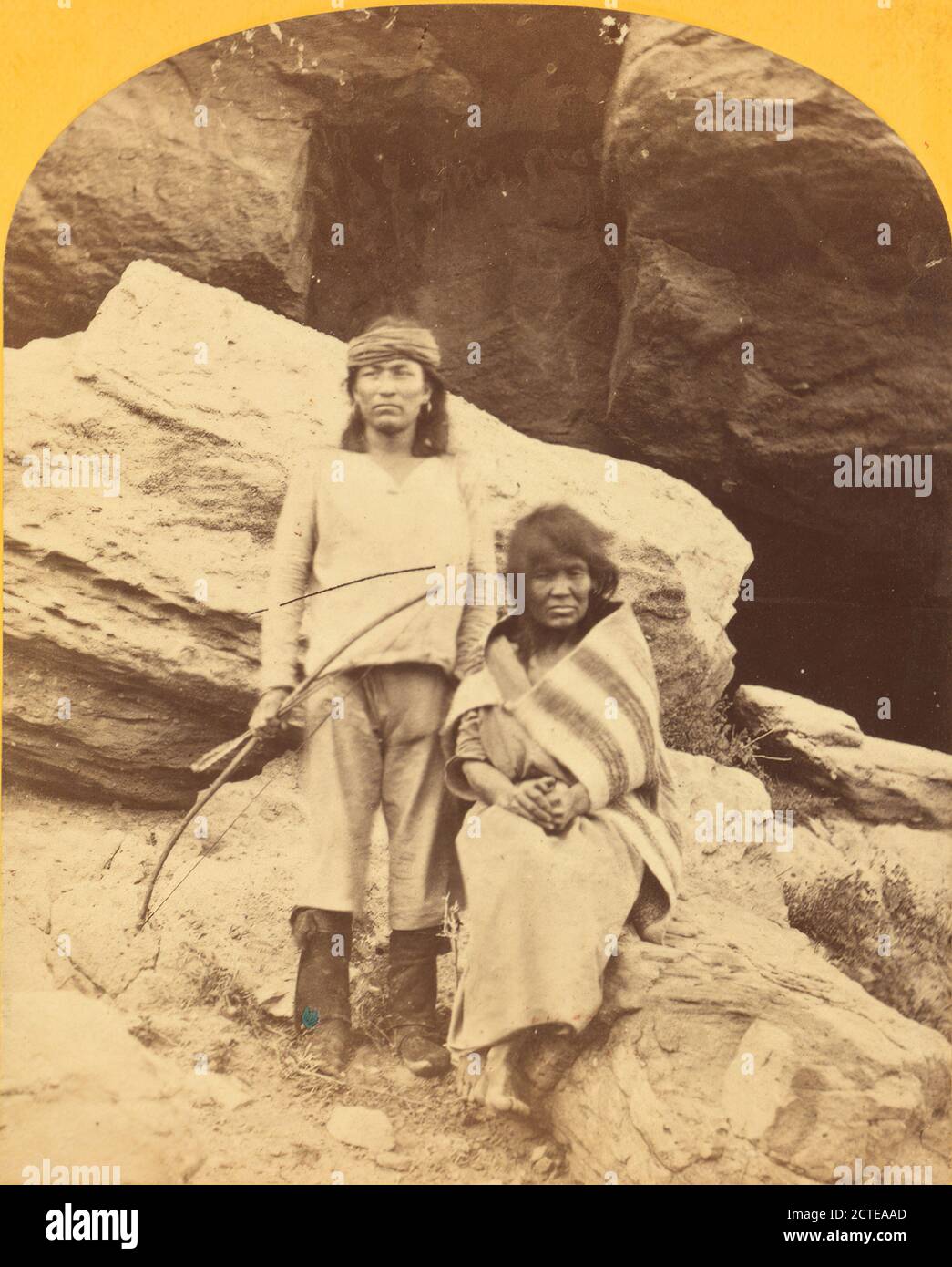 Navajo brave and his mother., Geographical Surveys West of the 100th ...