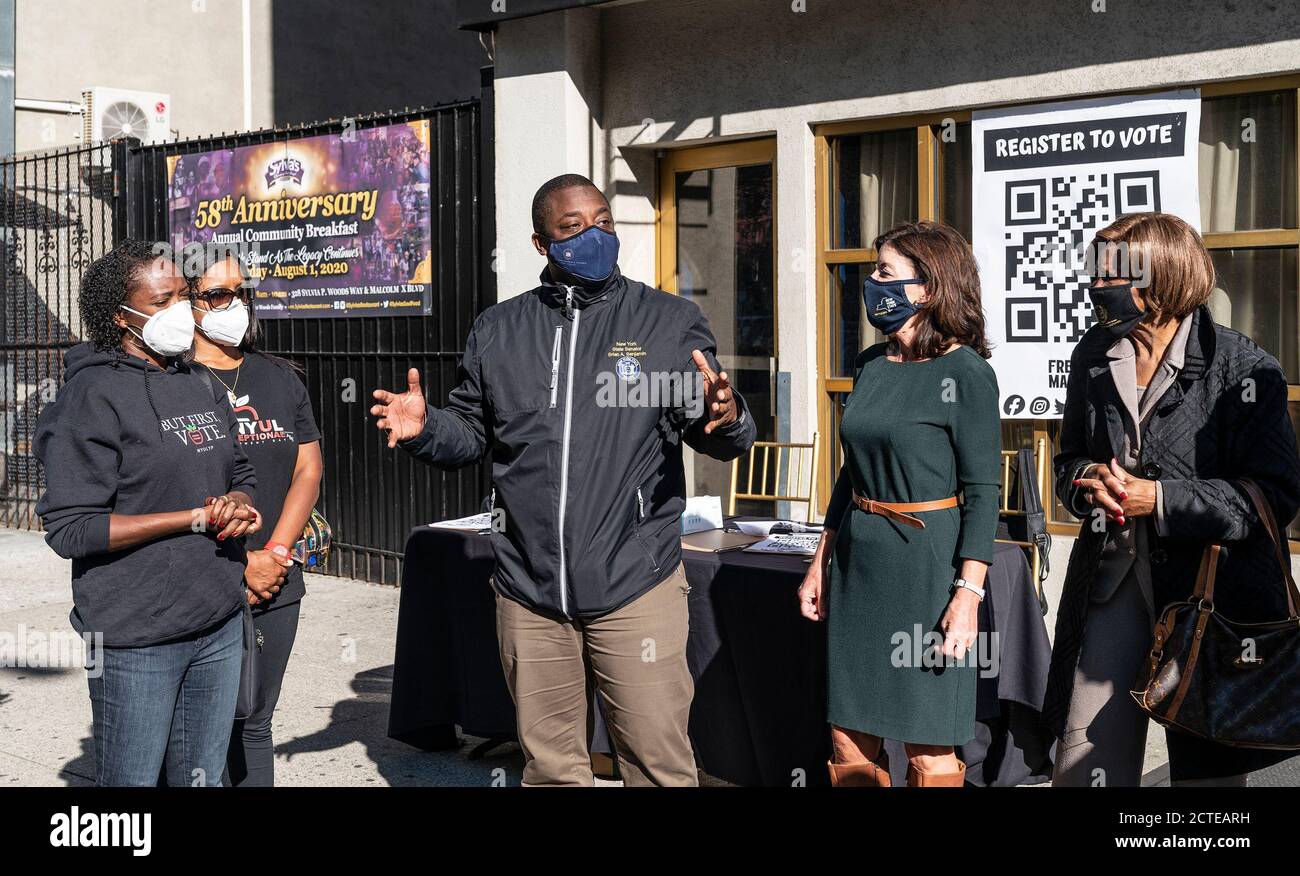 New York, United States. 22nd Sep, 2020. NYS Senator Brian Benjamin ...