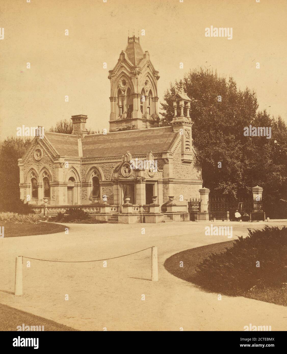 View of entrance to Spring Grove cemetery., Ohio, Cincinnati (Ohio ...