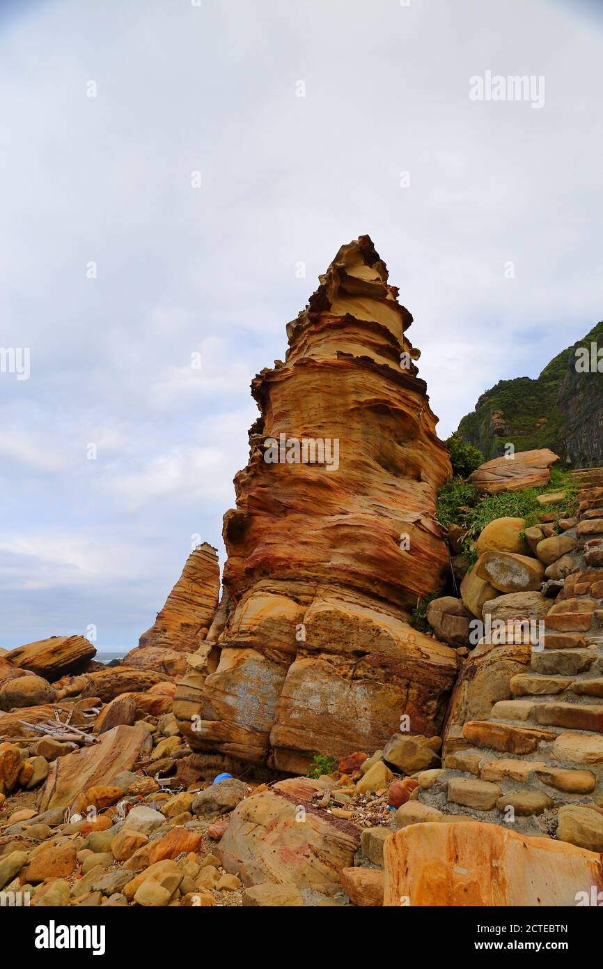 Coastal rock formations in Nanya, Northeast Coast National Scenic Area ...