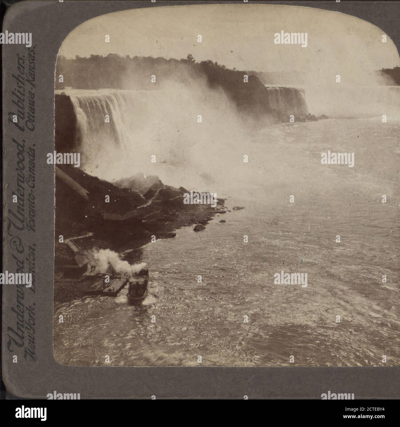 Niagara, mightiest of Waterfalls. General view from Steel Arch Bridge ...