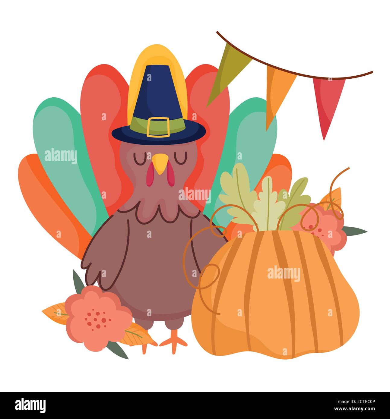 Happy Thanksgiving Turkeys Clipart