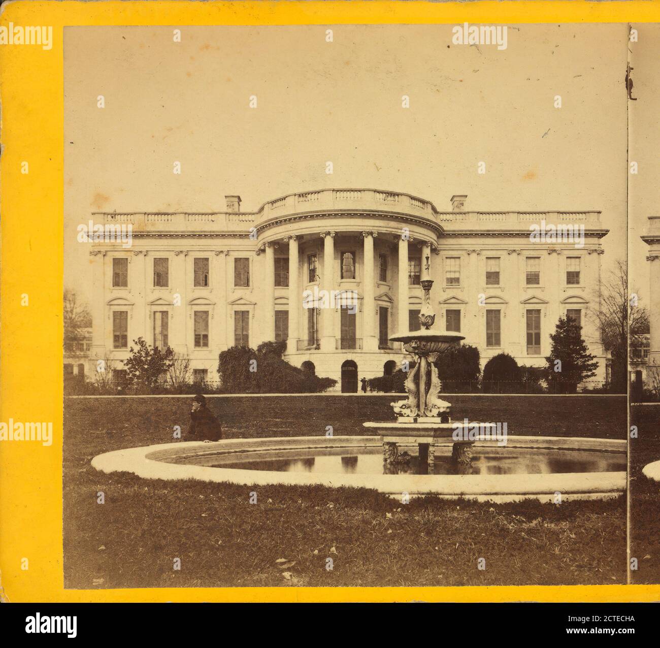 South Front of the White House, Fountain in the foreground., E. & H.T ...