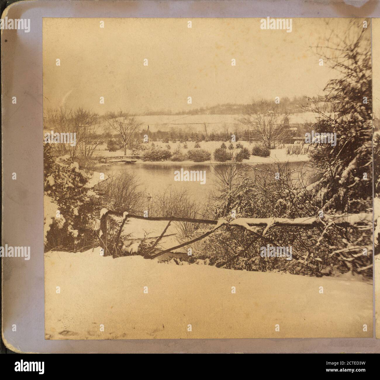 Winter scene with lake and trees., Waldack, Charles, Ohio, Cincinnati ...