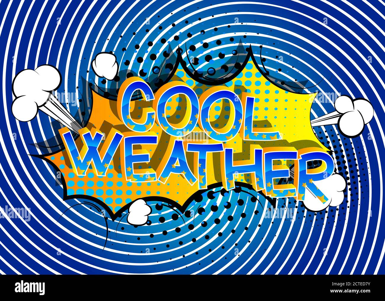 Cool Weather Comic book style cartoon words on abstract comics ...