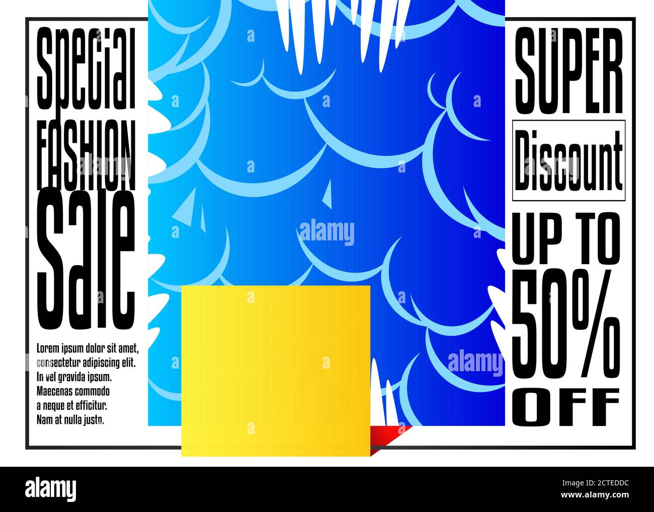 Comic book fashion sale social media post design. Cartoon colored ...