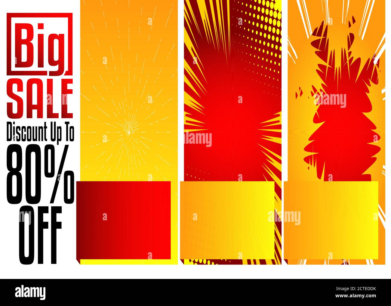 Comic book fashion sale social media post design. Cartoon colored ...