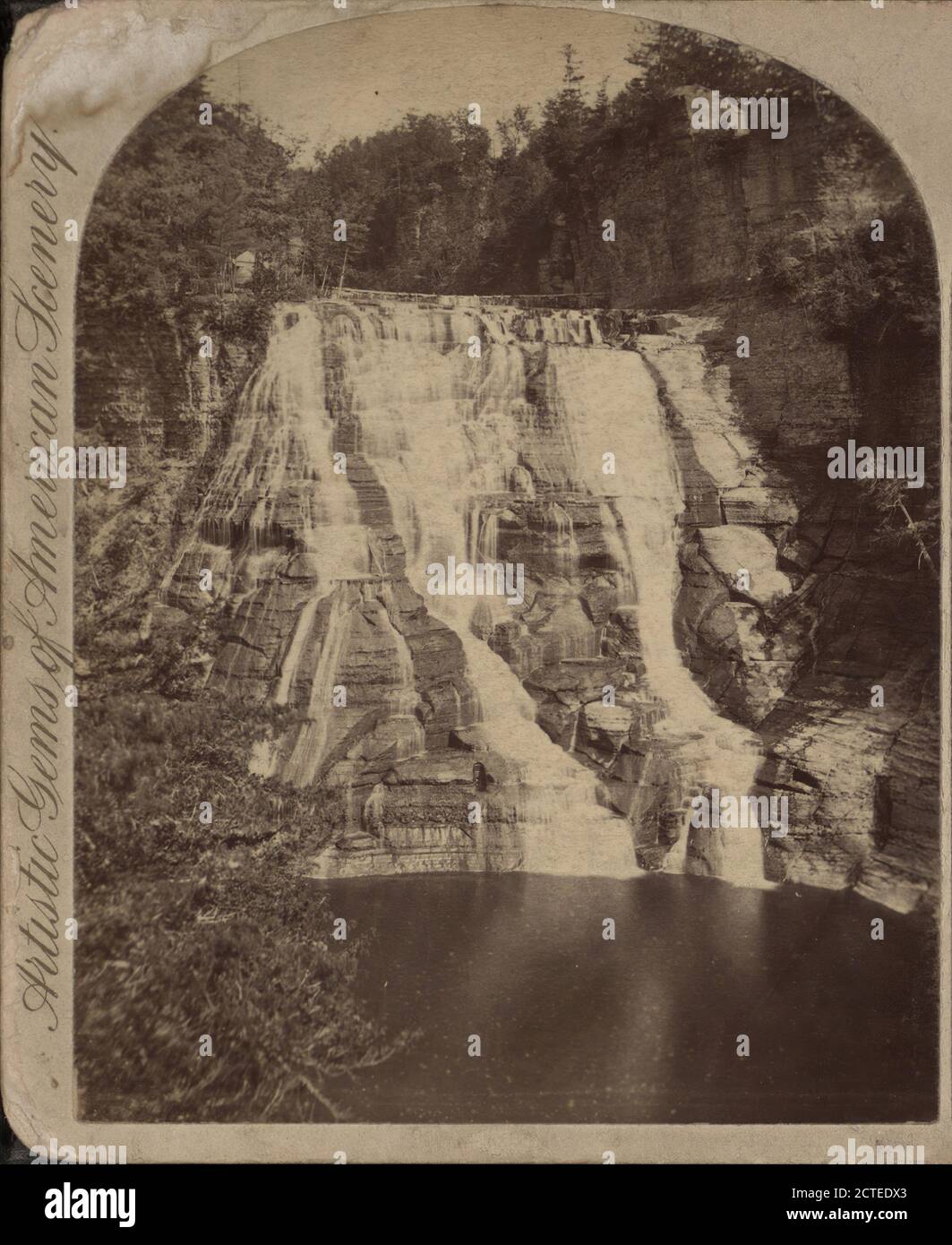 Ithaca Fall, Fall Creek., New York (State), Ithaca (N.Y Stock Photo - Alamy