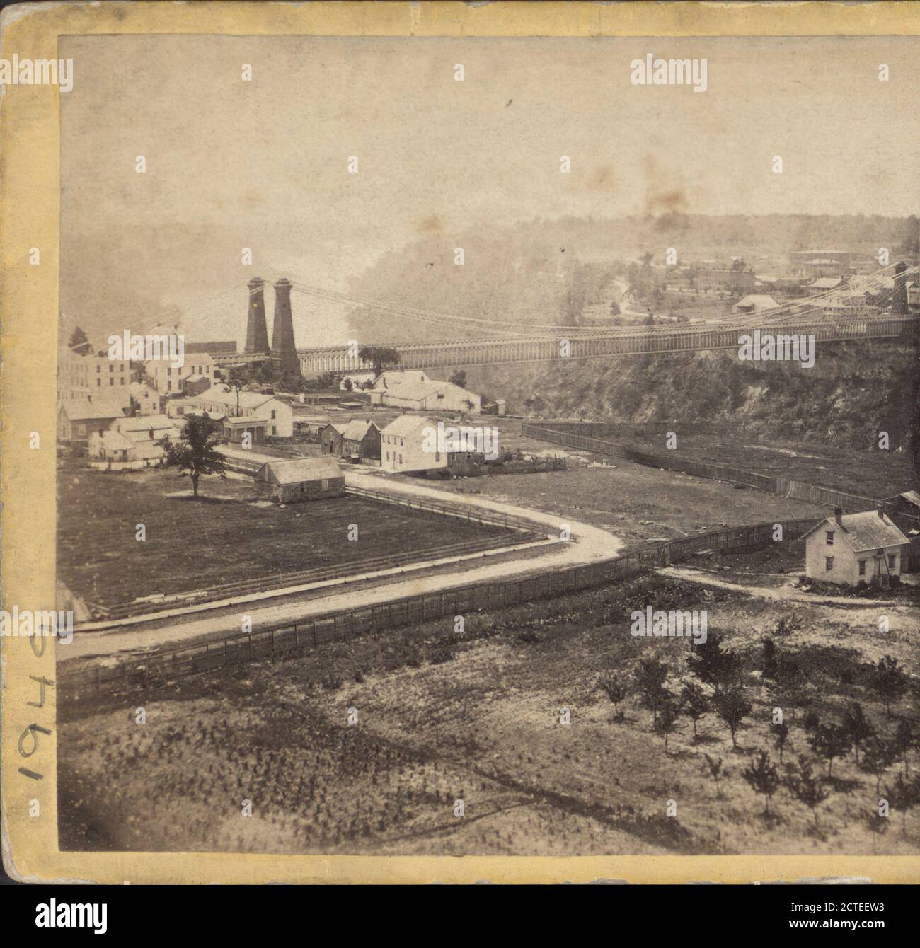 The Suspension Bridge, from the Monteagle House., E. & H.T. Anthony ...