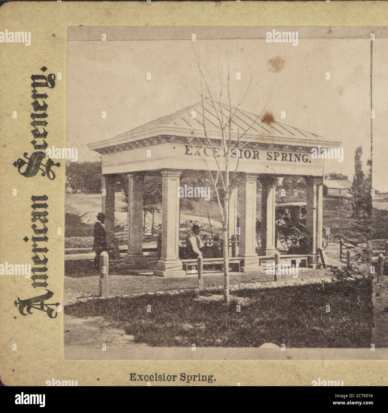 Excelsior Spring., 1865, New York (State), Saratoga Springs, Saratoga ...