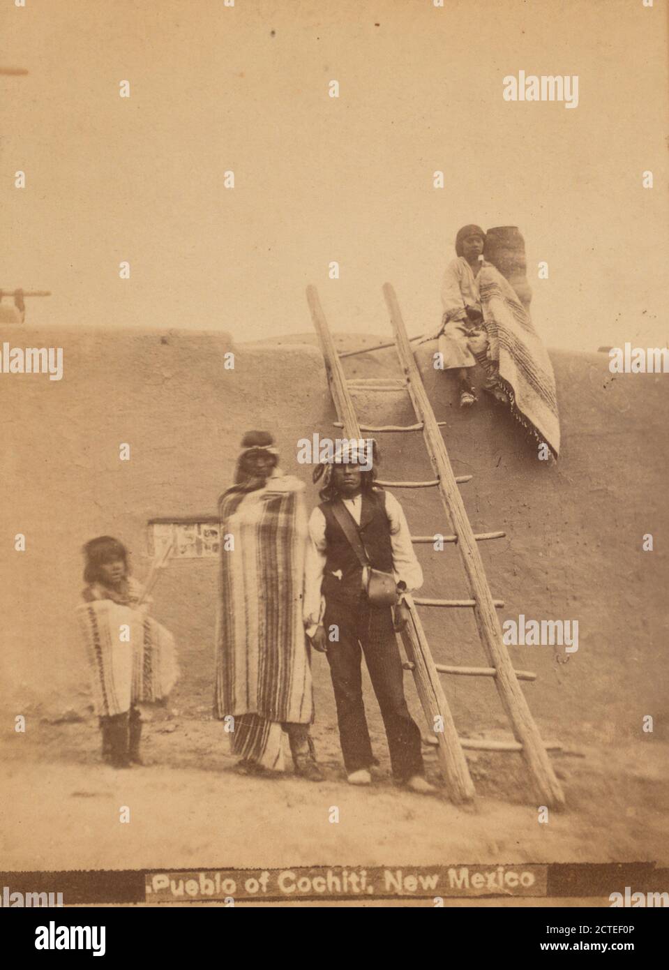 Pueblo of Cochiti, New Mexico., Continent Stereoscopic Company, Indians ...