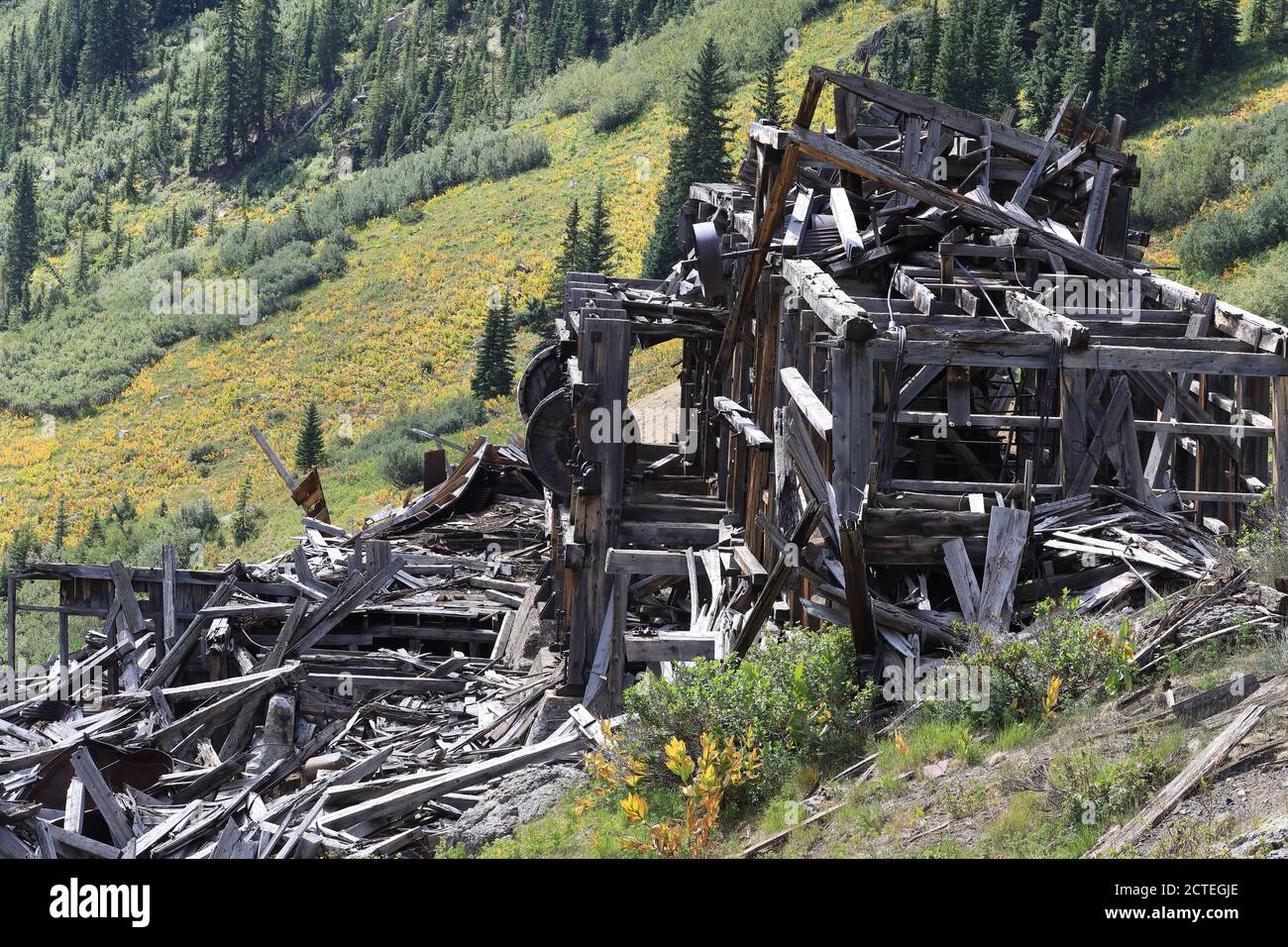 Mining history on Yankee boy trail Stock Photo - Alamy