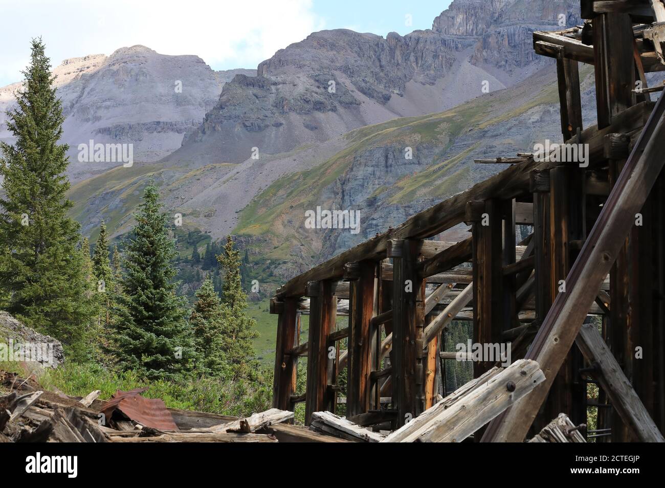 Mining history on Yankee boy trail Stock Photo - Alamy