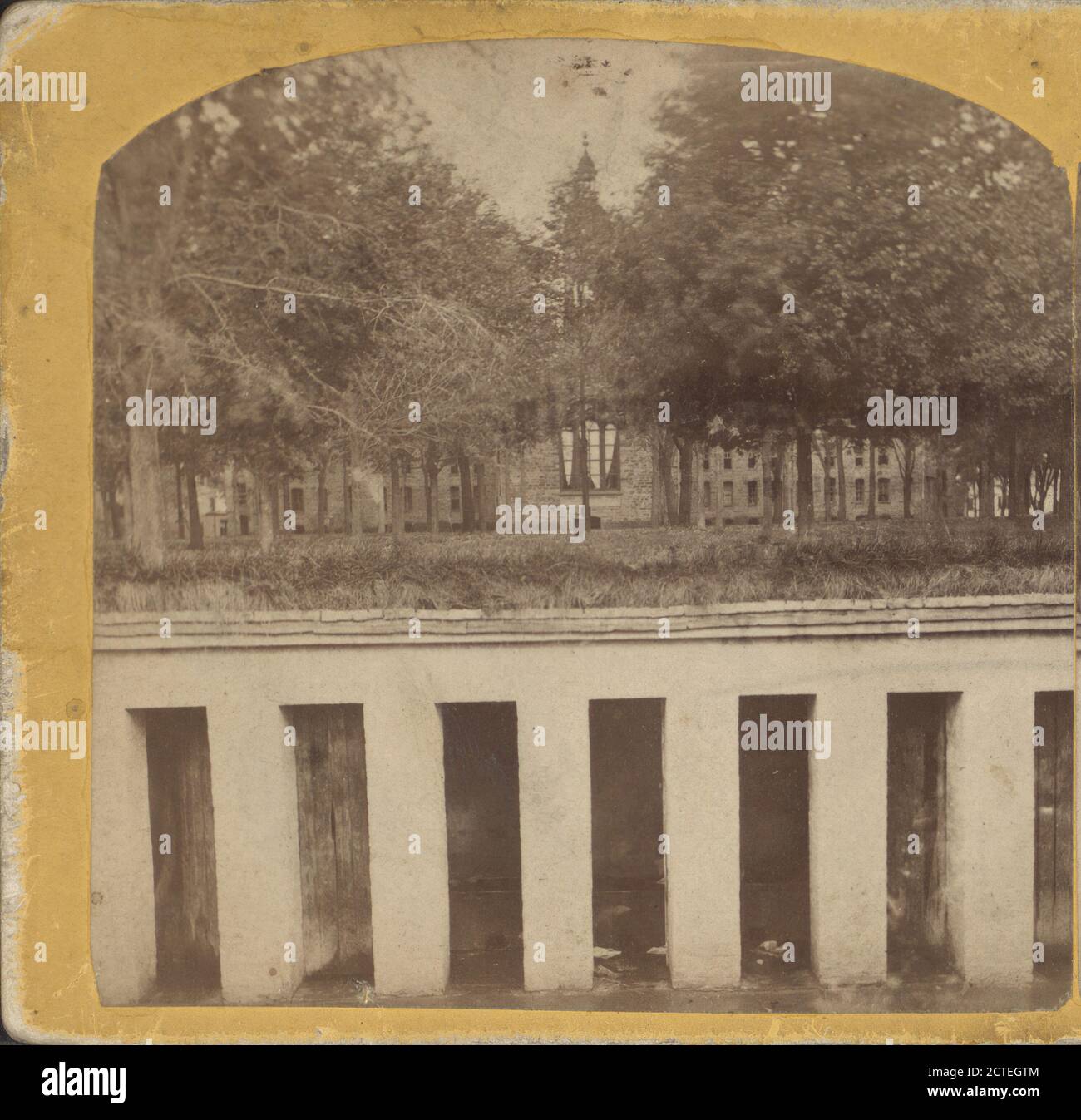 Nassau Hall across the quad., Howell, William R. (d. 1890), College of ...