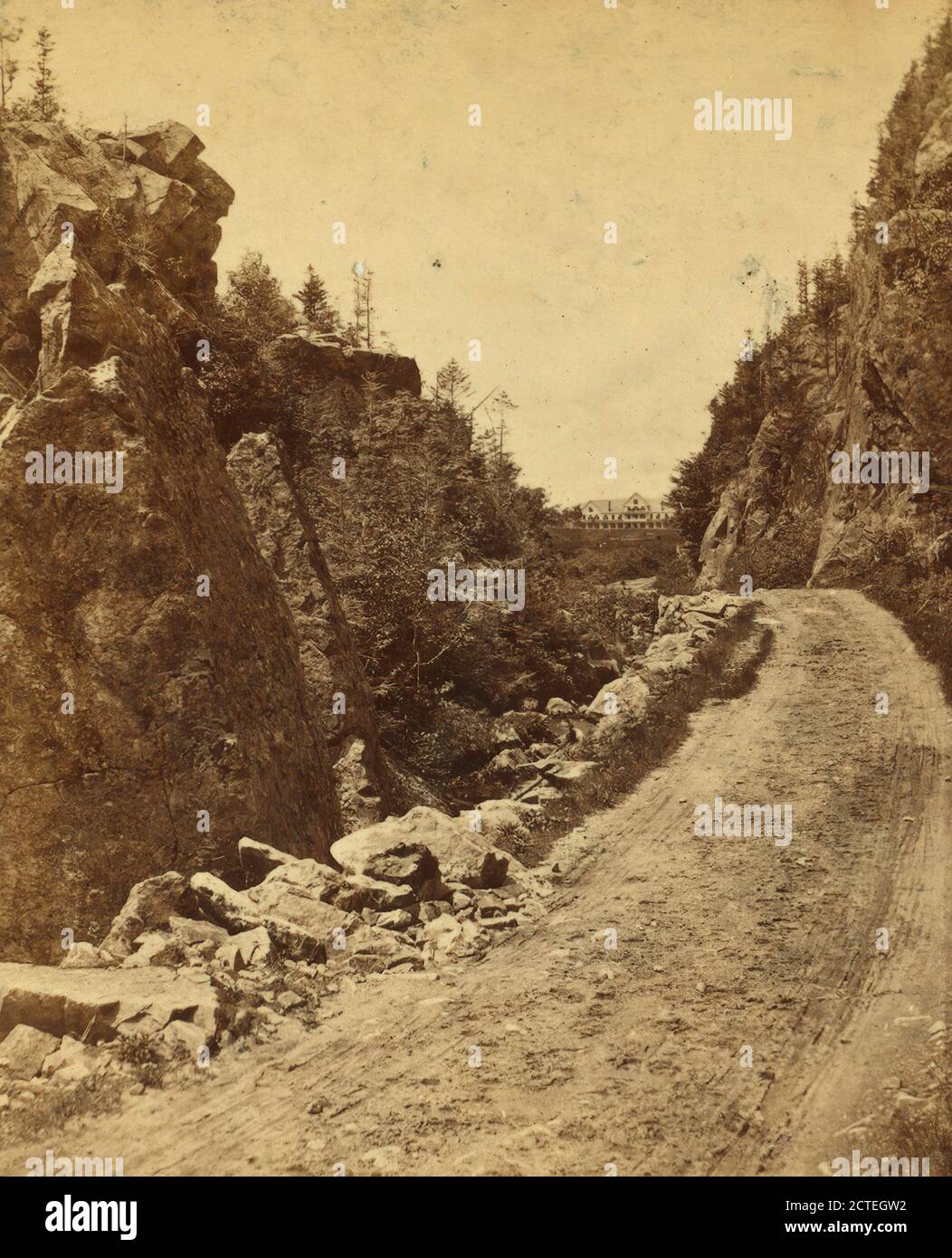 Crawford Notch, White Mountains, N.H., J. W. & J. S. Moulton, Roads ...