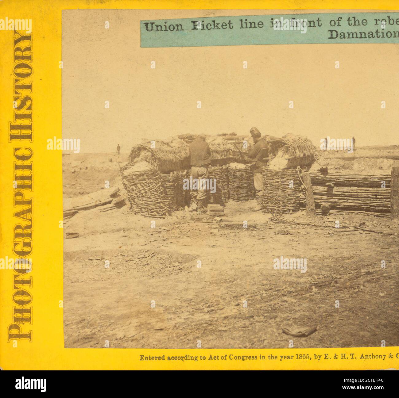 Union picket line in front of the Rebel Fort Mahone, called by the ...