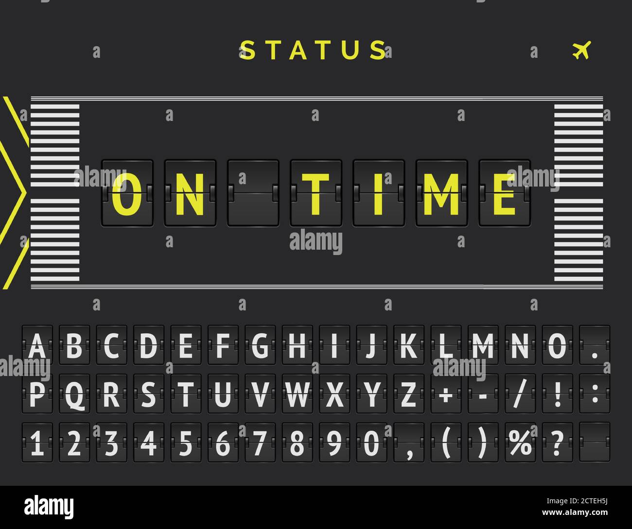 Plan on runway Stock Vector Images - Alamy