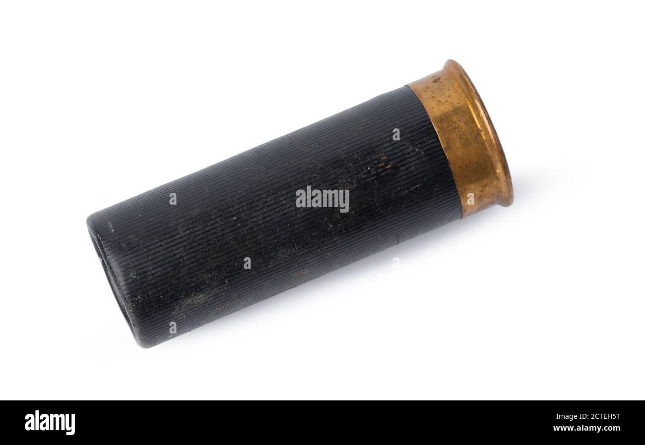 Shotgun shell cartridge isolated on white background Stock Photo - Alamy