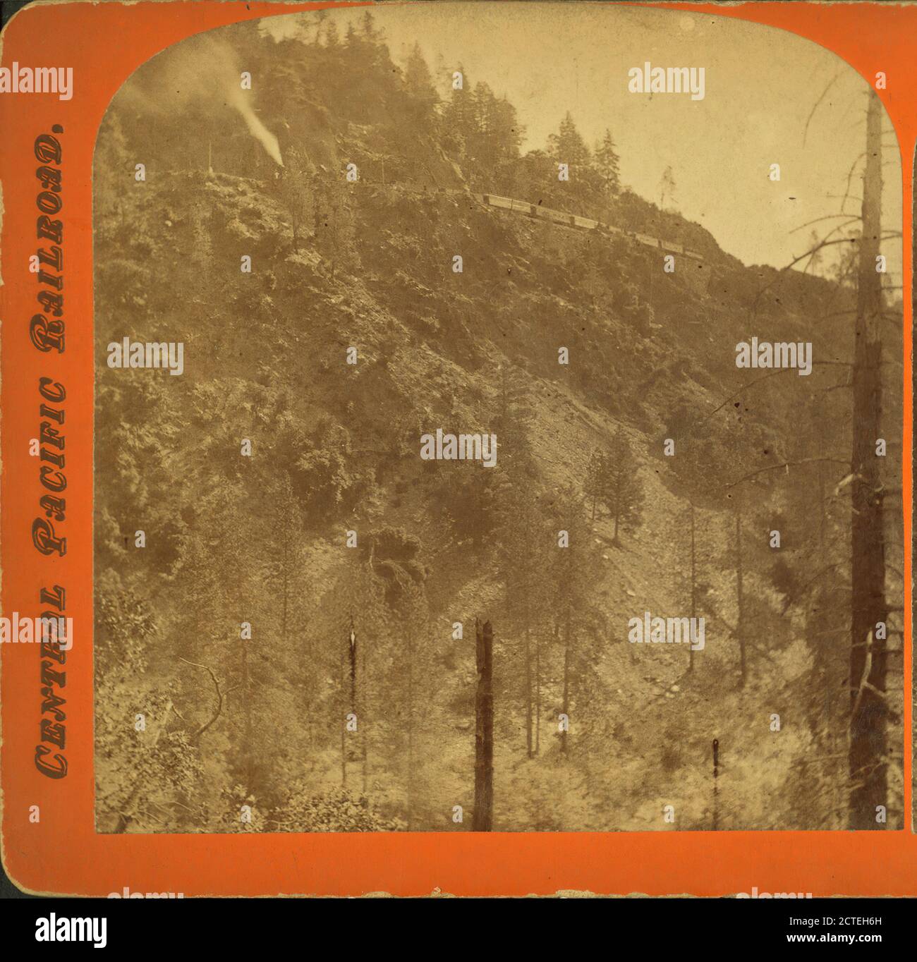 Cape Horn, from the canyon, 1000 feet below, Central Pacific Railroad ...