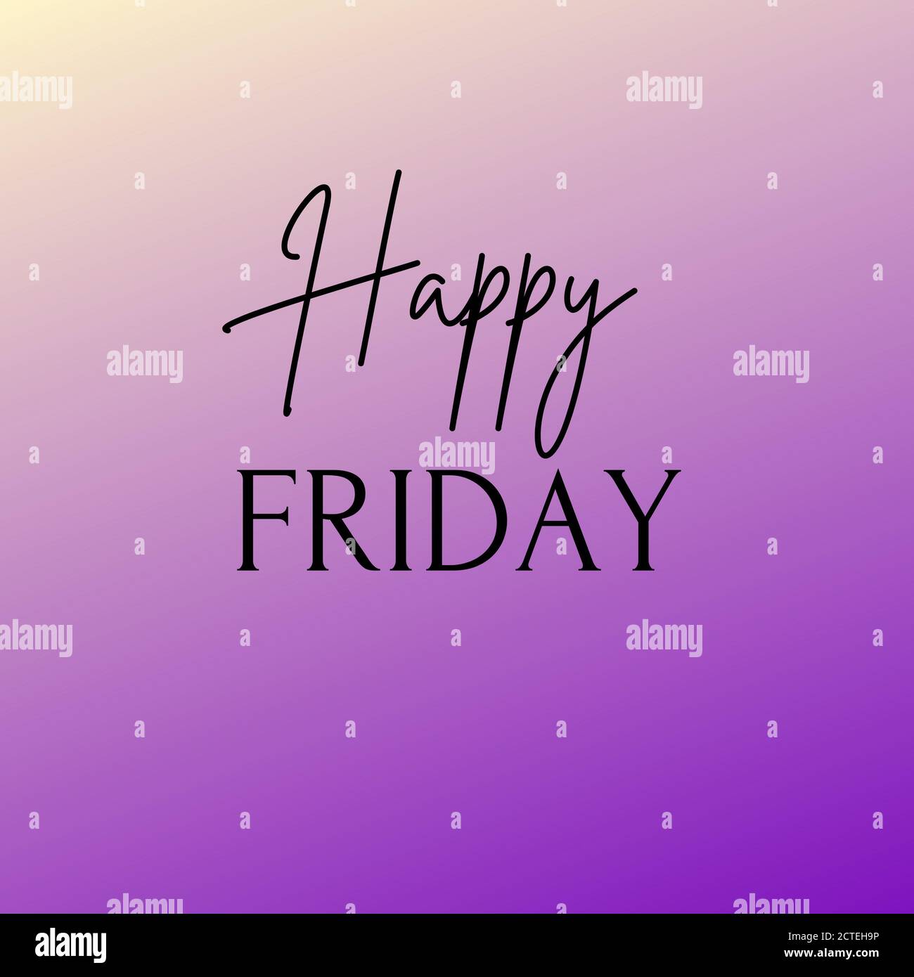 Inspirational quote with the text happy Friday . Message or card ...