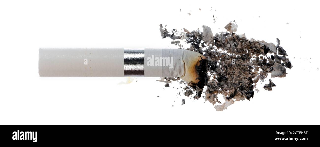 Extinguished cigarette butt isolated on white background Stock Photo ...