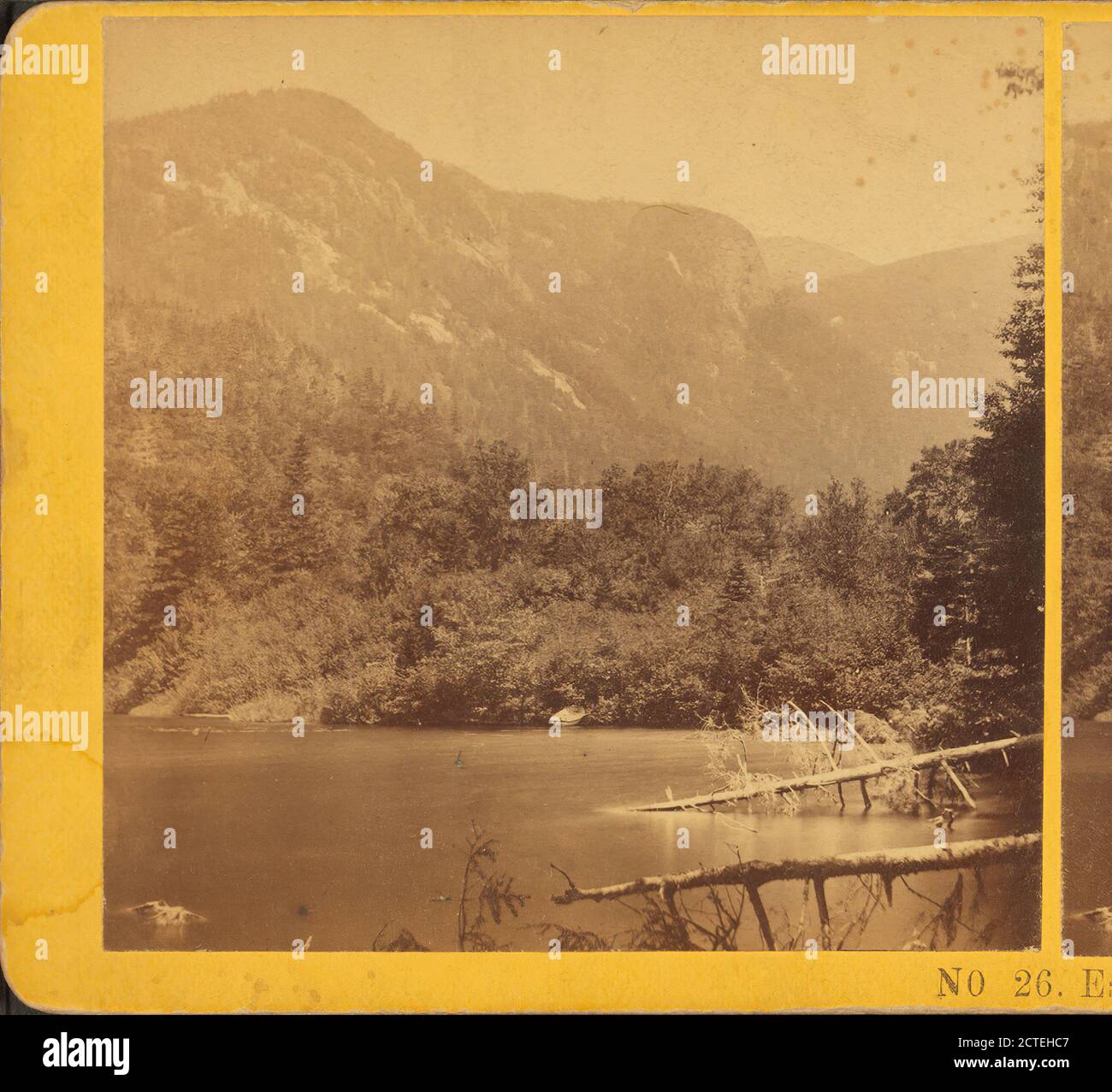 Eagle Cliff from Echo Lake, Franconia Notch., Kilburn Brothers, Canyons ...