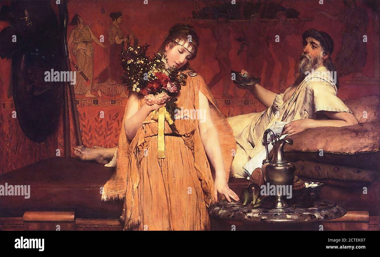 Alma-Tadema Lawrence - Between Hope and Fear - Dutch School - 19th ...