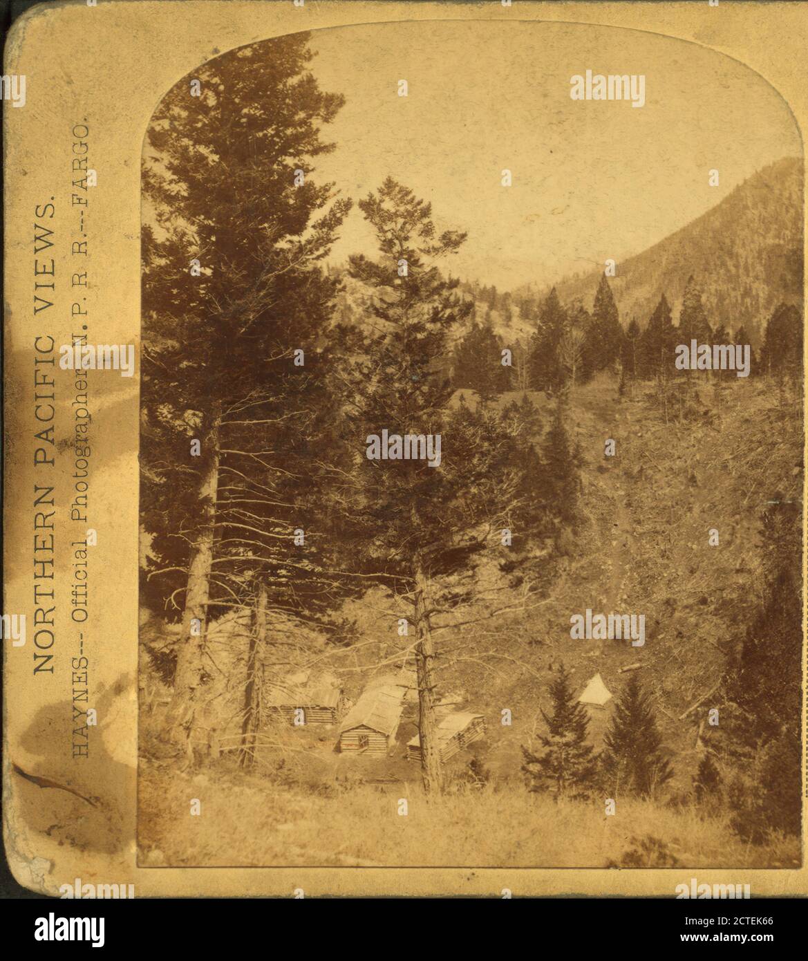 Mullen tunnel grade showing log cabin hi-res stock photography and ...