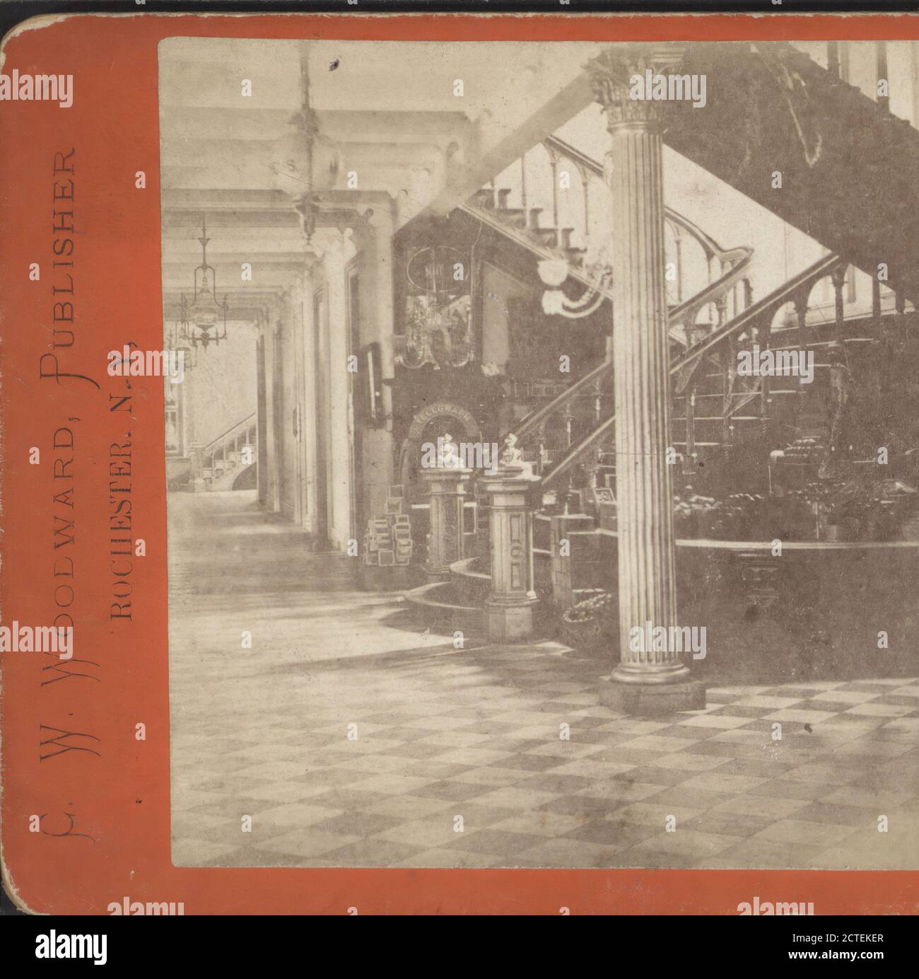 Powers' Building. Interior Grand Staircase., Woodward, C. W. (Charles ...