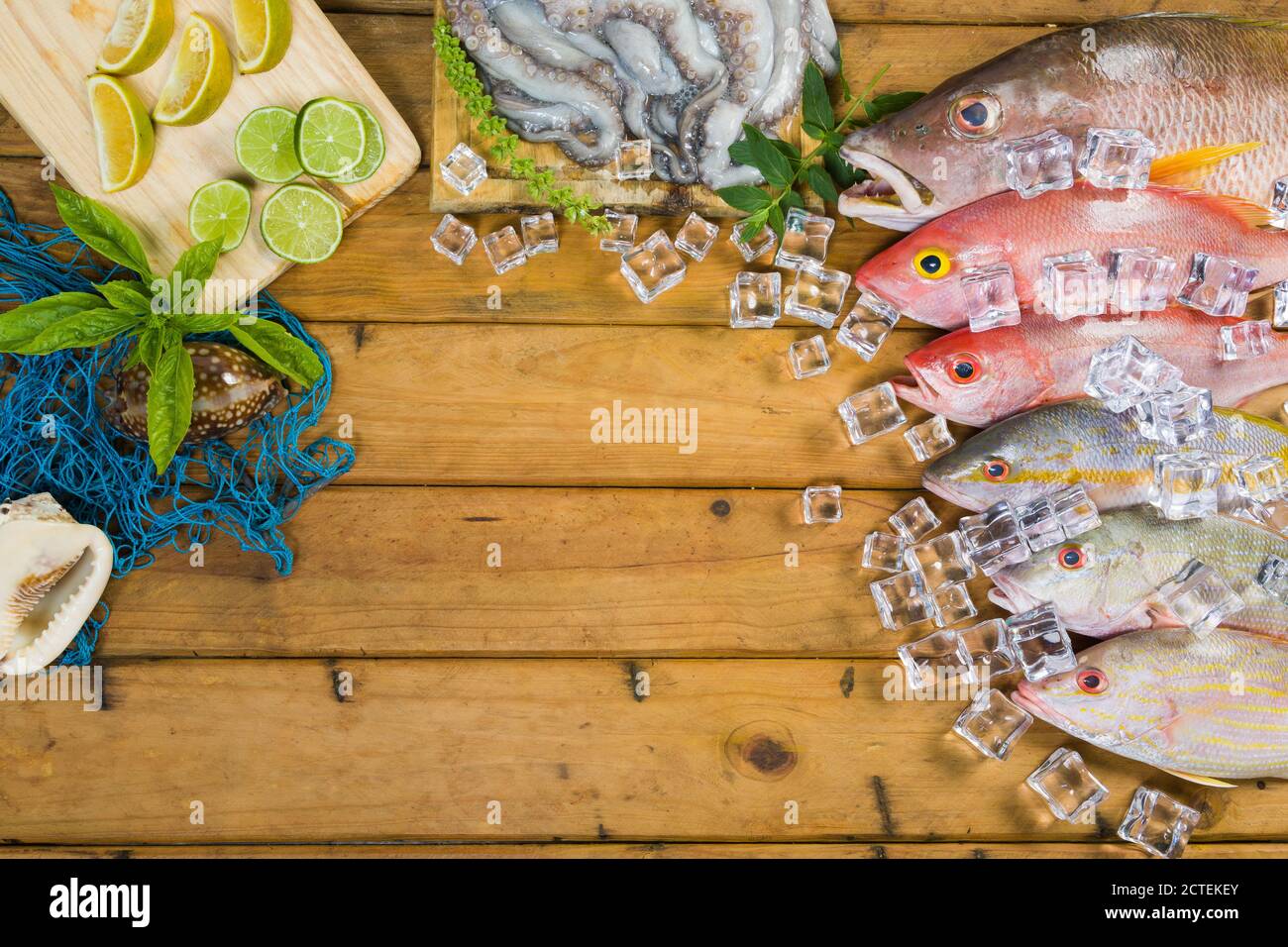 Still life food fish table hi-res stock photography and images - Alamy
