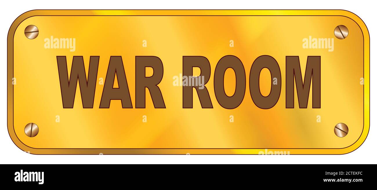 A brass plaque with the text war room Stock Vector Image & Art - Alamy