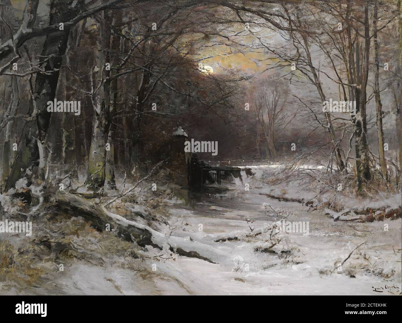 Apol Louis - Winter in Het Haagse Bos 1 - Dutch School - 19th Century ...