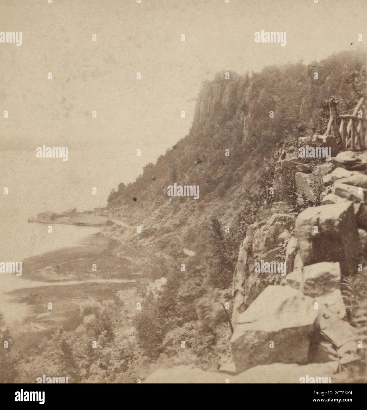 The Palisades and Englewood Landing., Cliffs, New York (State), Hudson ...