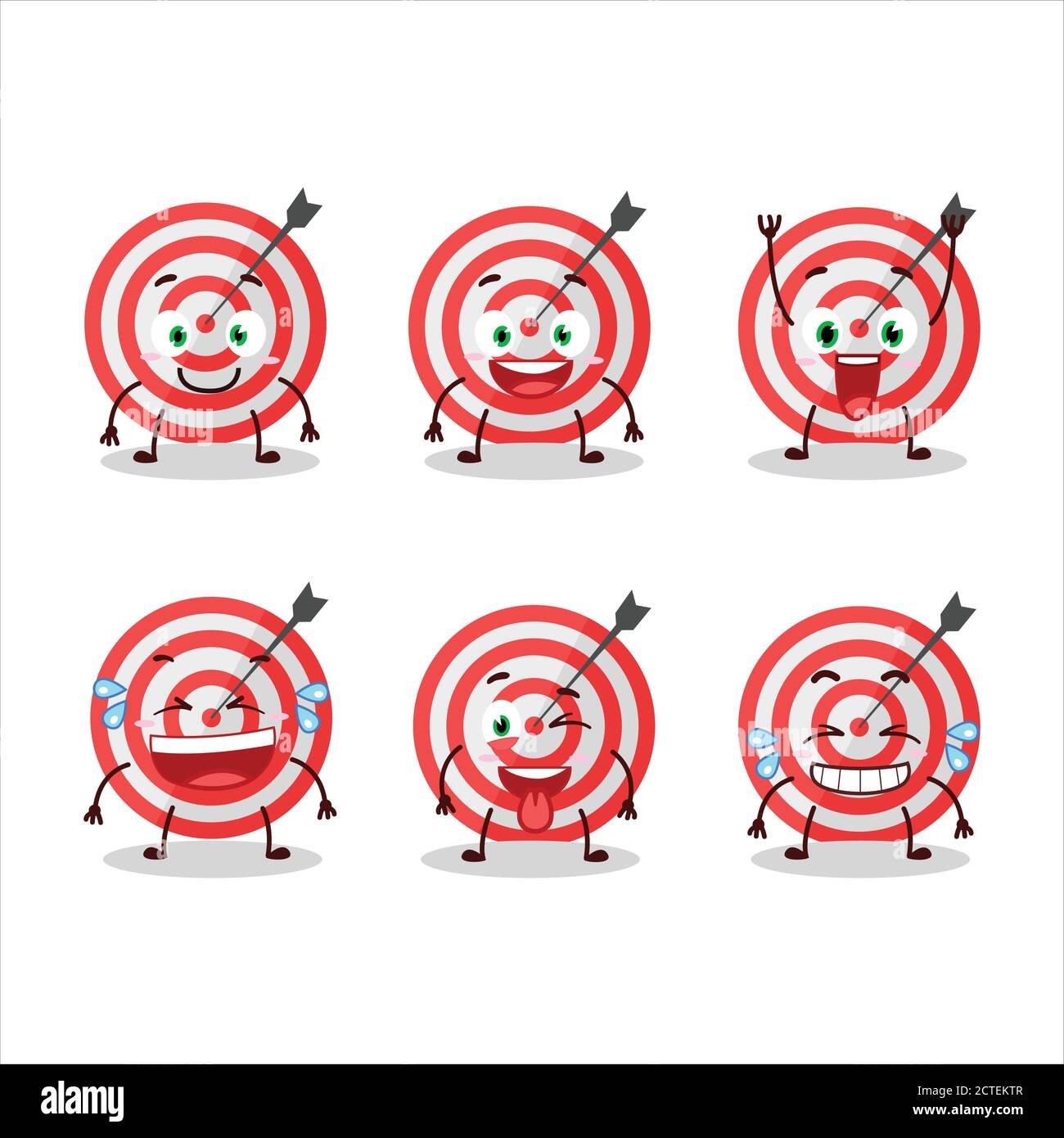 Cartoon character of target with smile expression Stock Vector Image ...