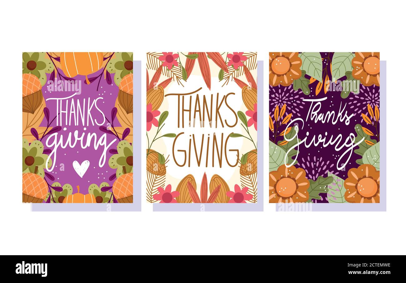 happy thanksgiving day, greeting cards and invitations flowers leaves ...