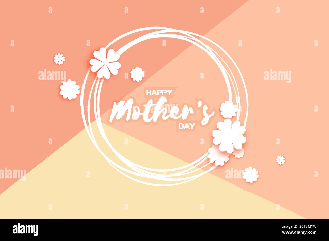 White Floral Greeting card. International Happy Mothers Day. Women's ...