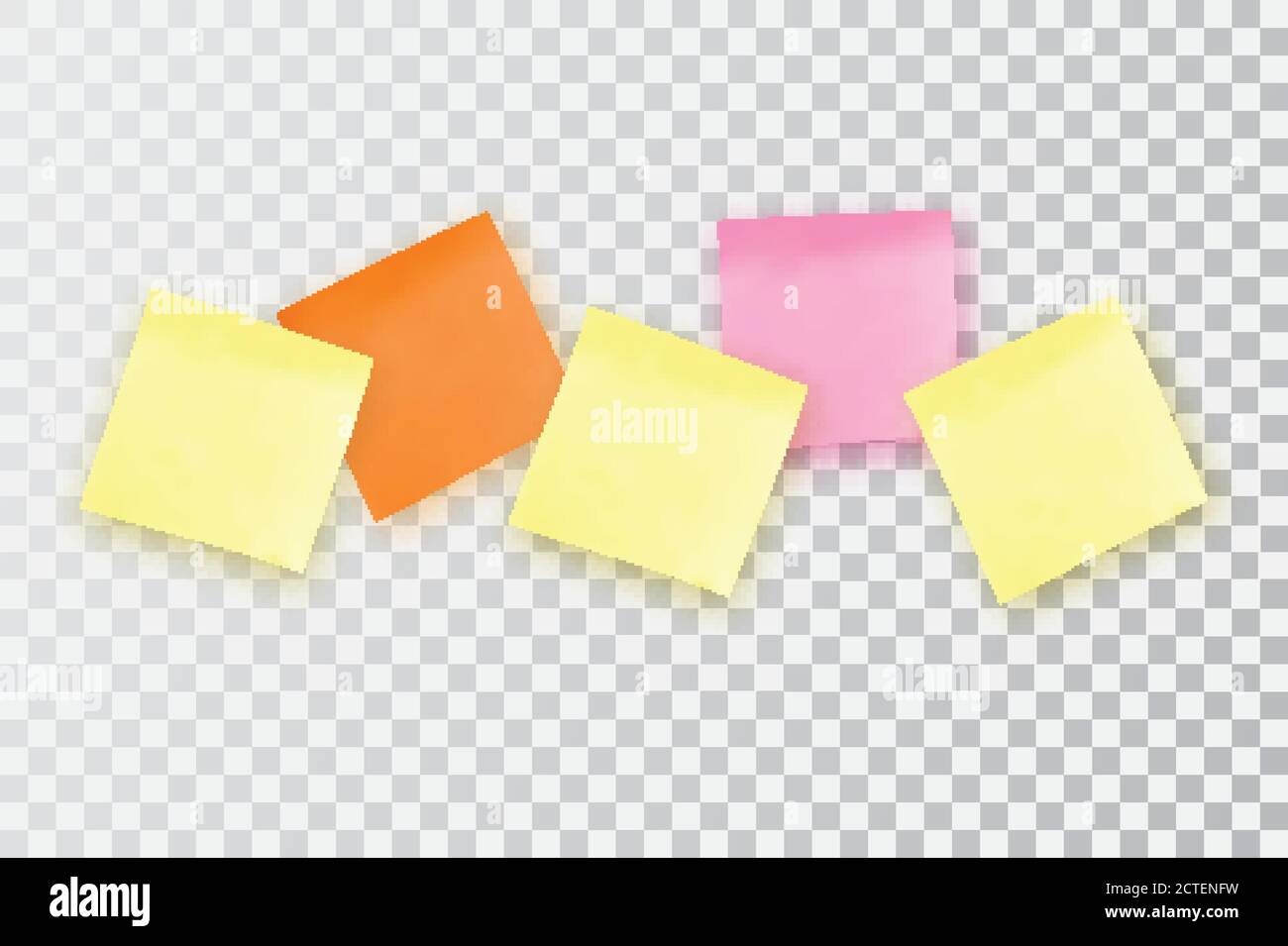 5 Colorful sticky note. Template for your projects. Five Sticker ...