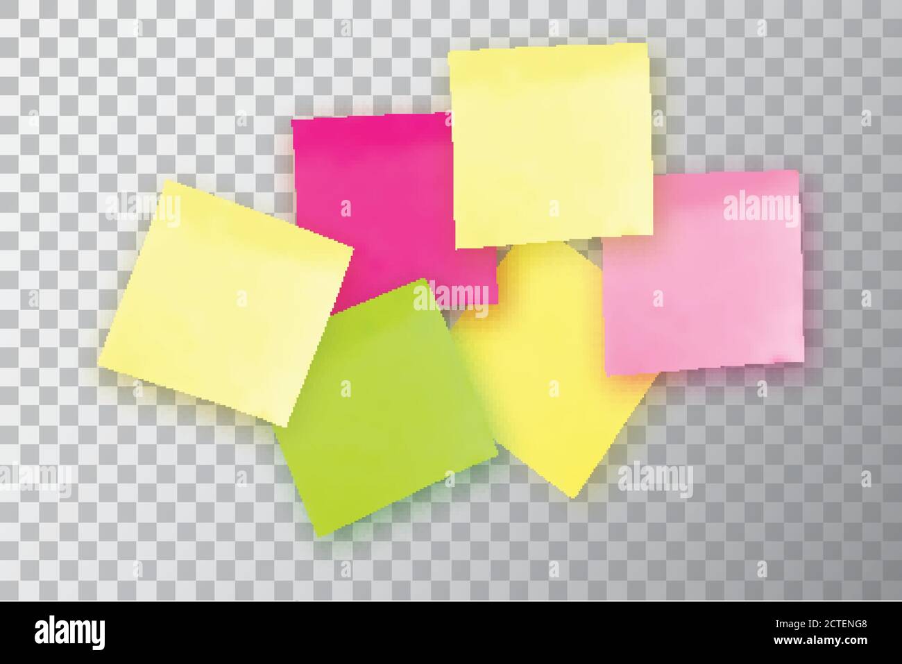 6 Colorful sticky note. Template for your projects. Six Sticker ...
