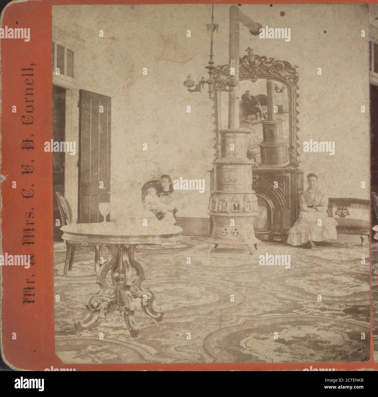 Mother and child in the parlor., Mr. & Mrs. C.V.D. Cornell, Families ...