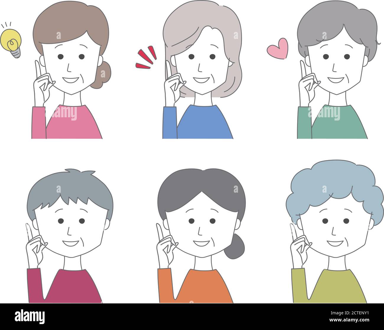 Senior woman phone Stock Vector Images - Alamy