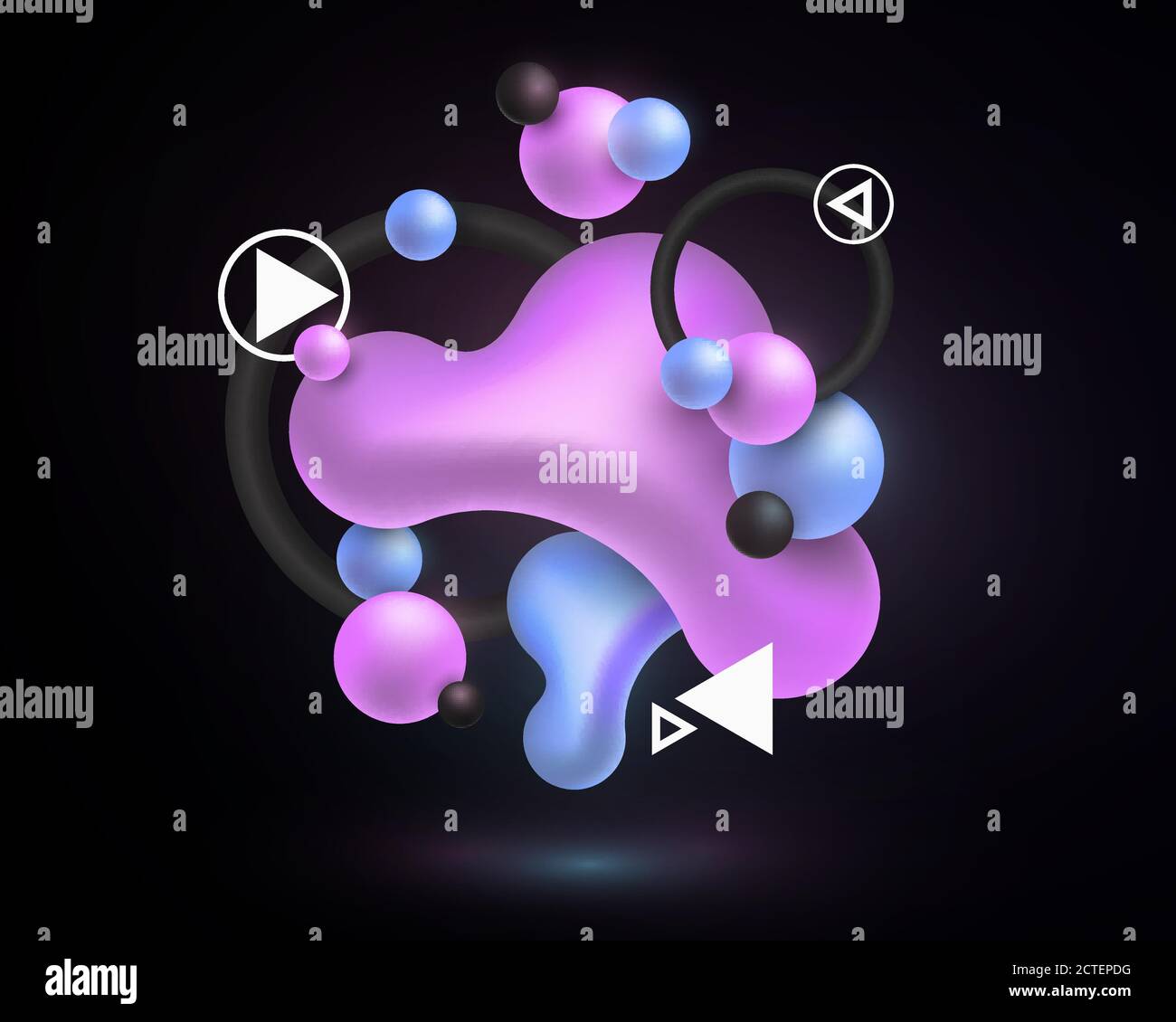 Neon gradient fluid elements Stock Vector Images - Alamy